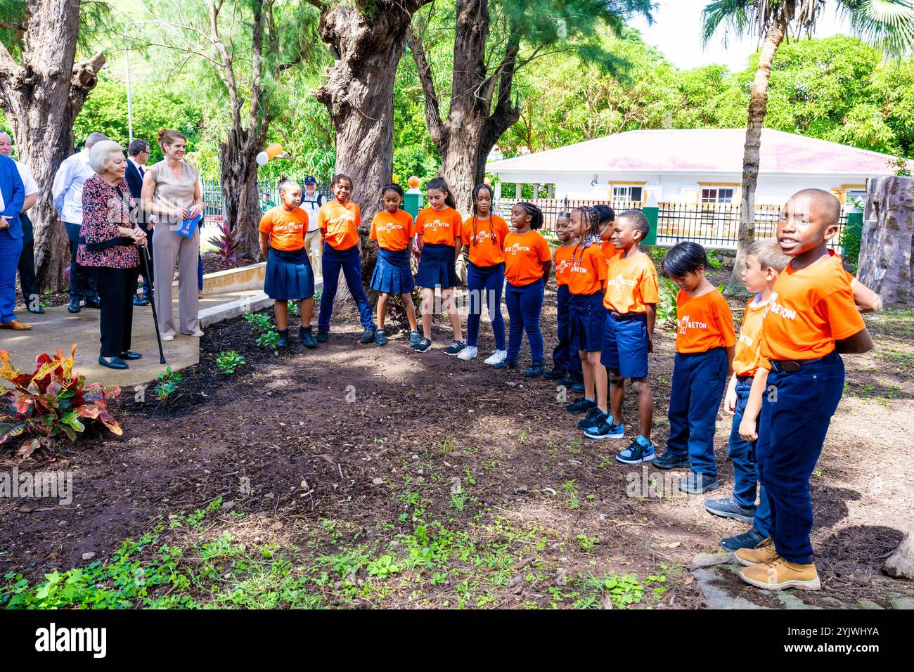 The Bottom, Saba. 15th Nov, 2024. Princess Beatrix during a visit to ...