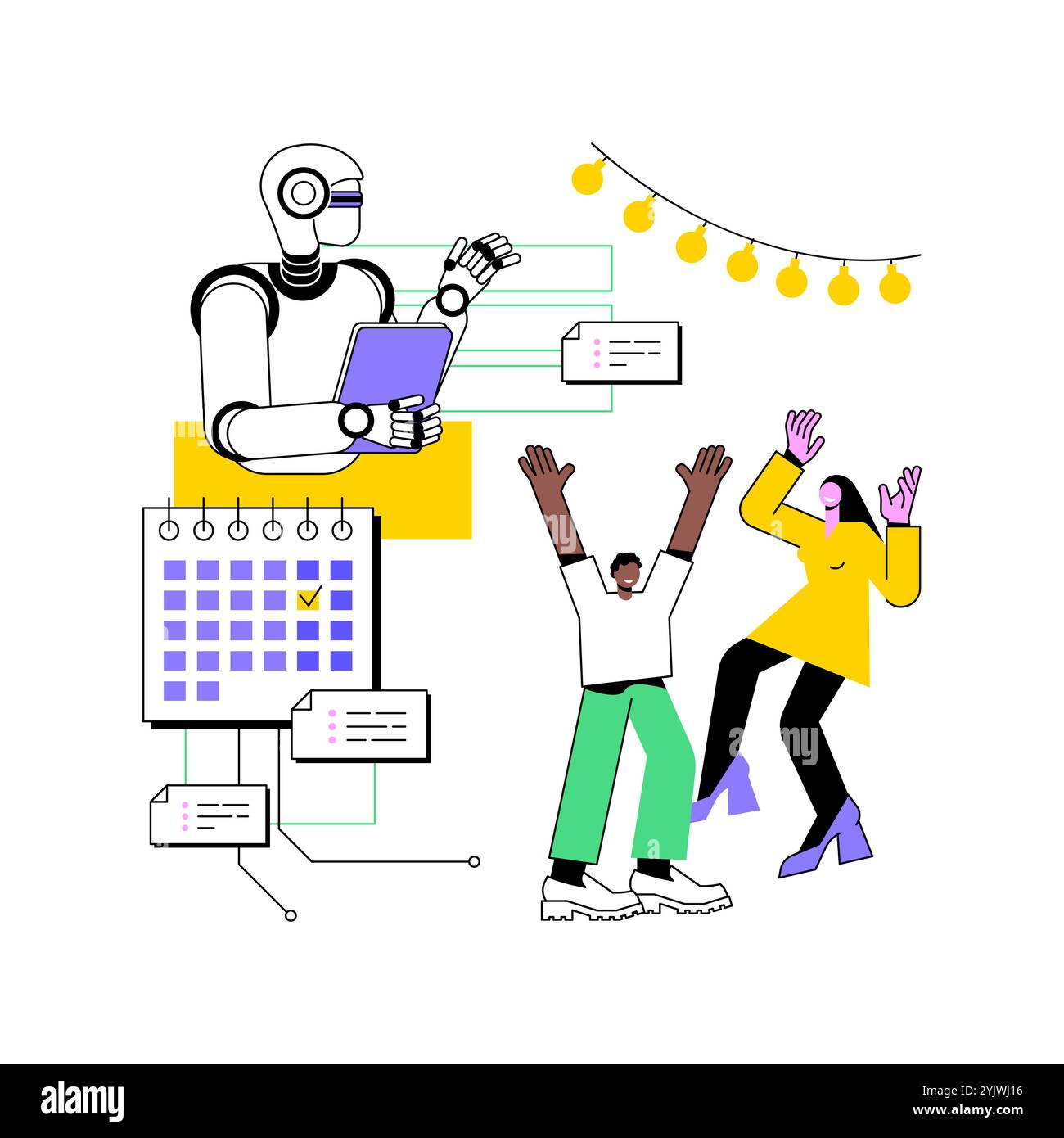 AI-Enhanced Event Management abstract concept vector illustration Stock ...