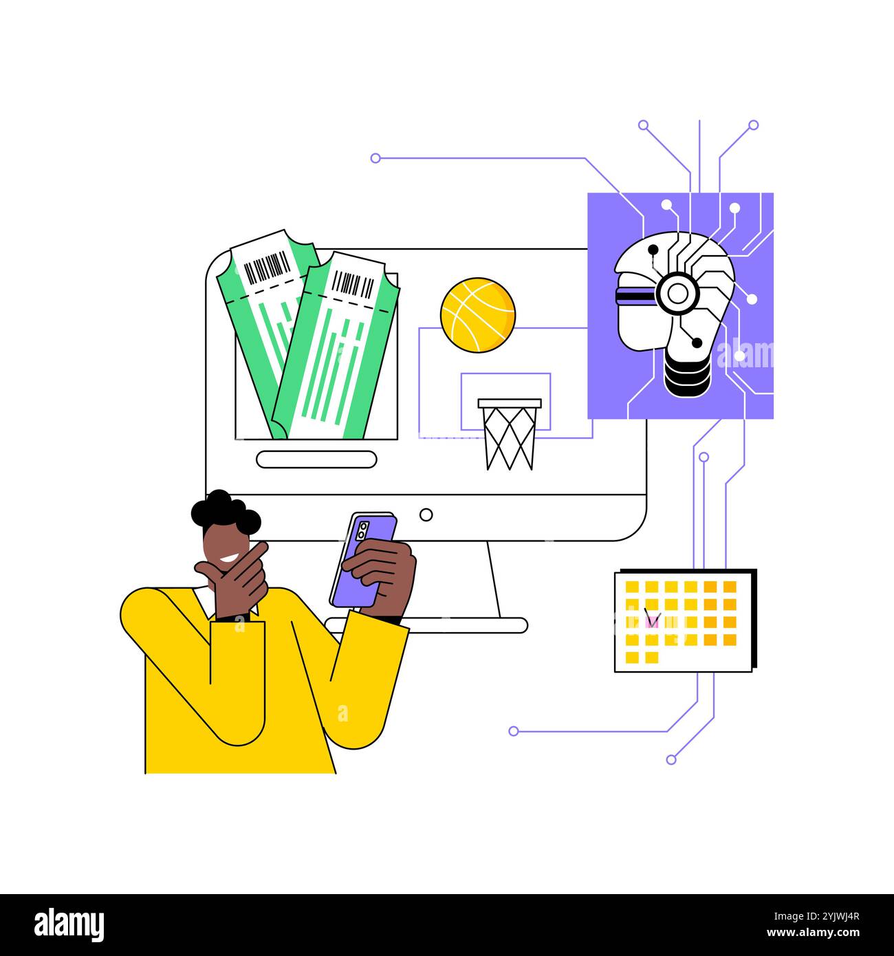 AI-Optimized Live Events abstract concept vector illustration Stock ...