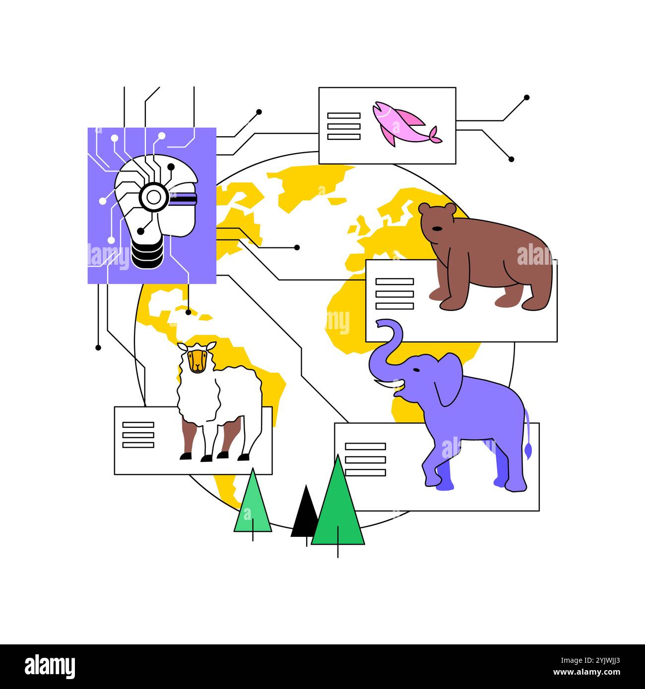 Ai Driven Biodiversity Monitoring Abstract Concept Vector Illustration Stock Vector Image And Art