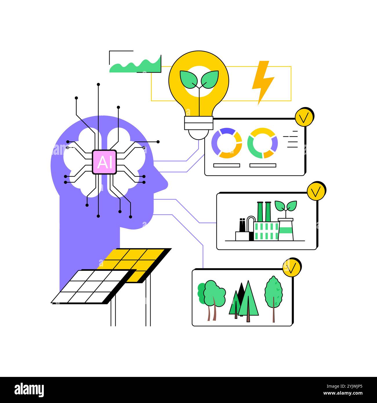 AI-Streamlined Environmental Compliance abstract concept vector ...