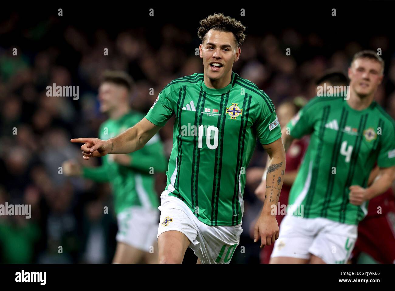 Northern Ireland’s Dion Charles celebrates scoring their side's second ...