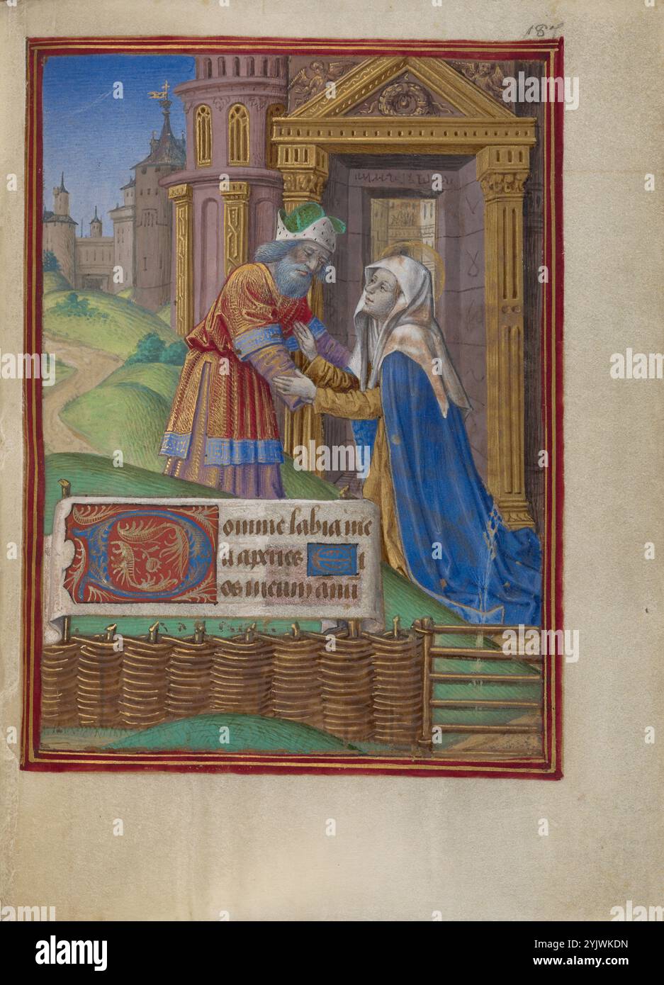 The Meeting at the Golden Gate; Book of Hours, about 1480-1490. Joachim ...