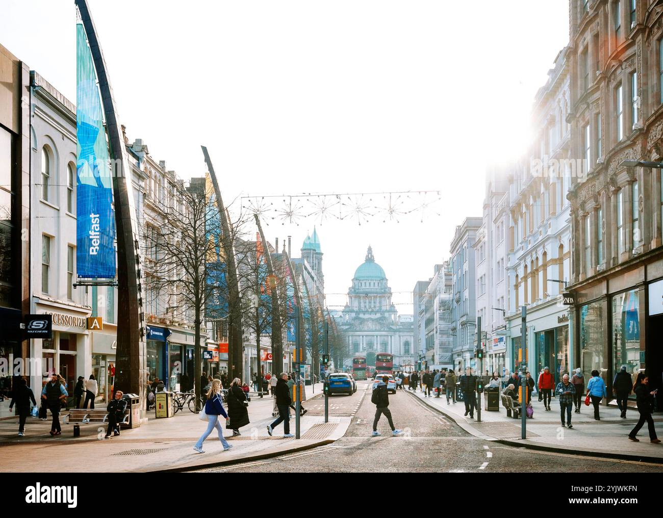 Shopping in Belfast city centre Stock Photo - Alamy