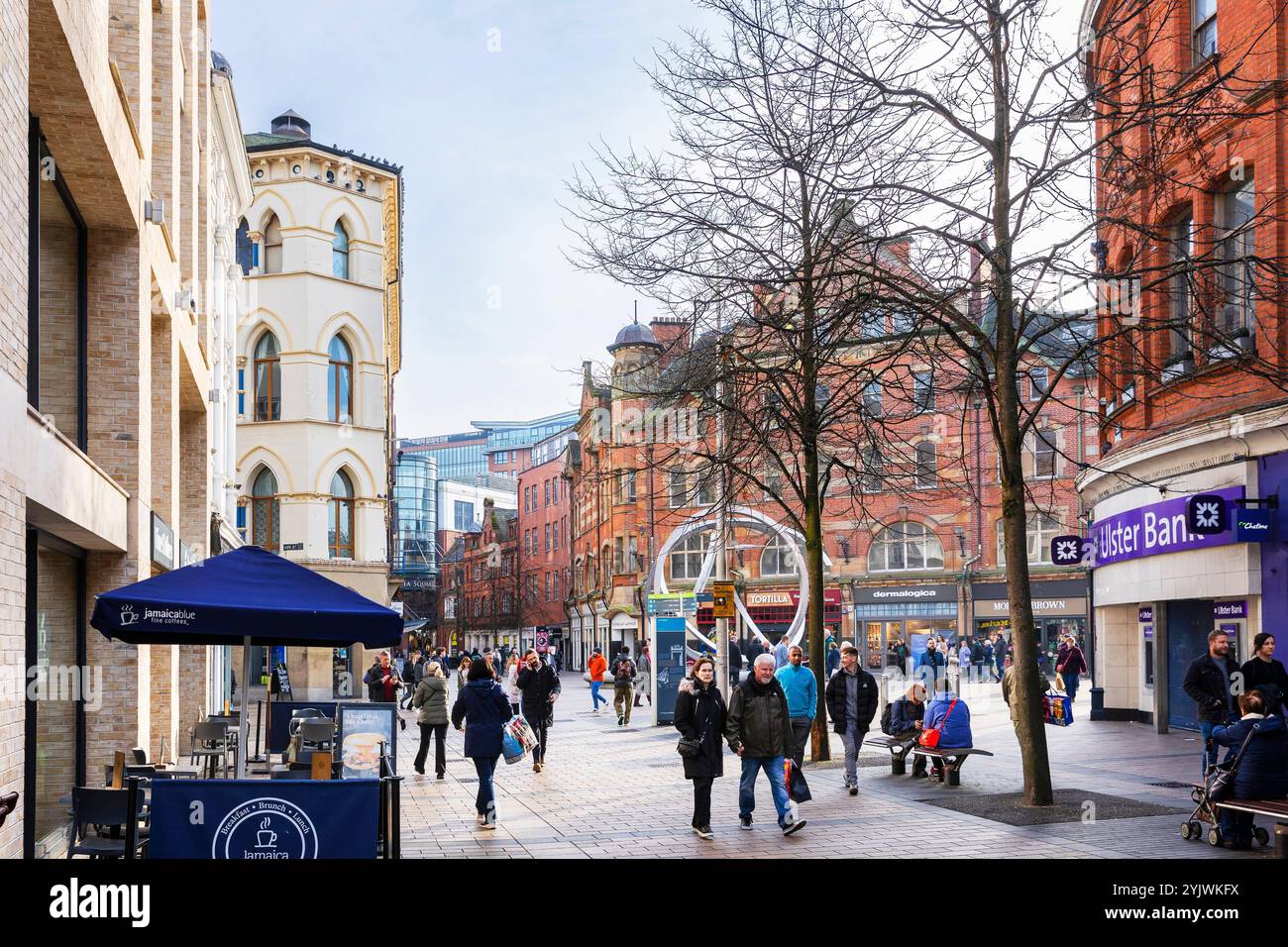 Belfast city centre aerial view hi-res stock photography and images - Alamy