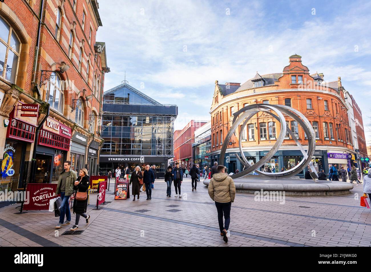 Belfast city centre aerial view hi-res stock photography and images - Alamy