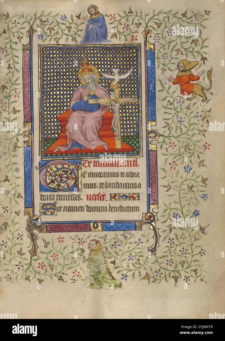 The Throne of Grace Trinity; Book of Hours, about 1410. The Throne of ...