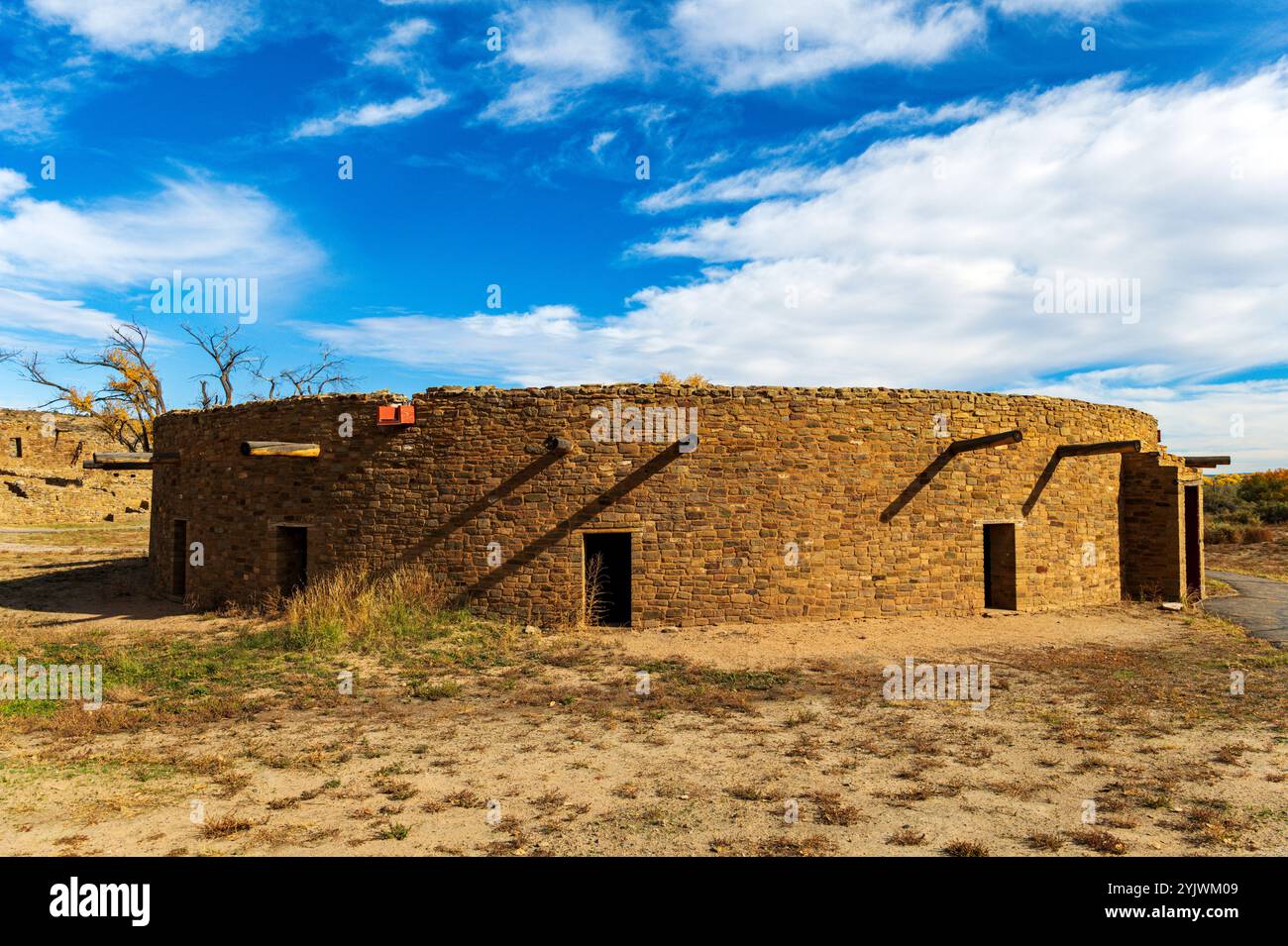 Exterior of Great Kiva; Aztec West; Aztek Ruins National Monument ...