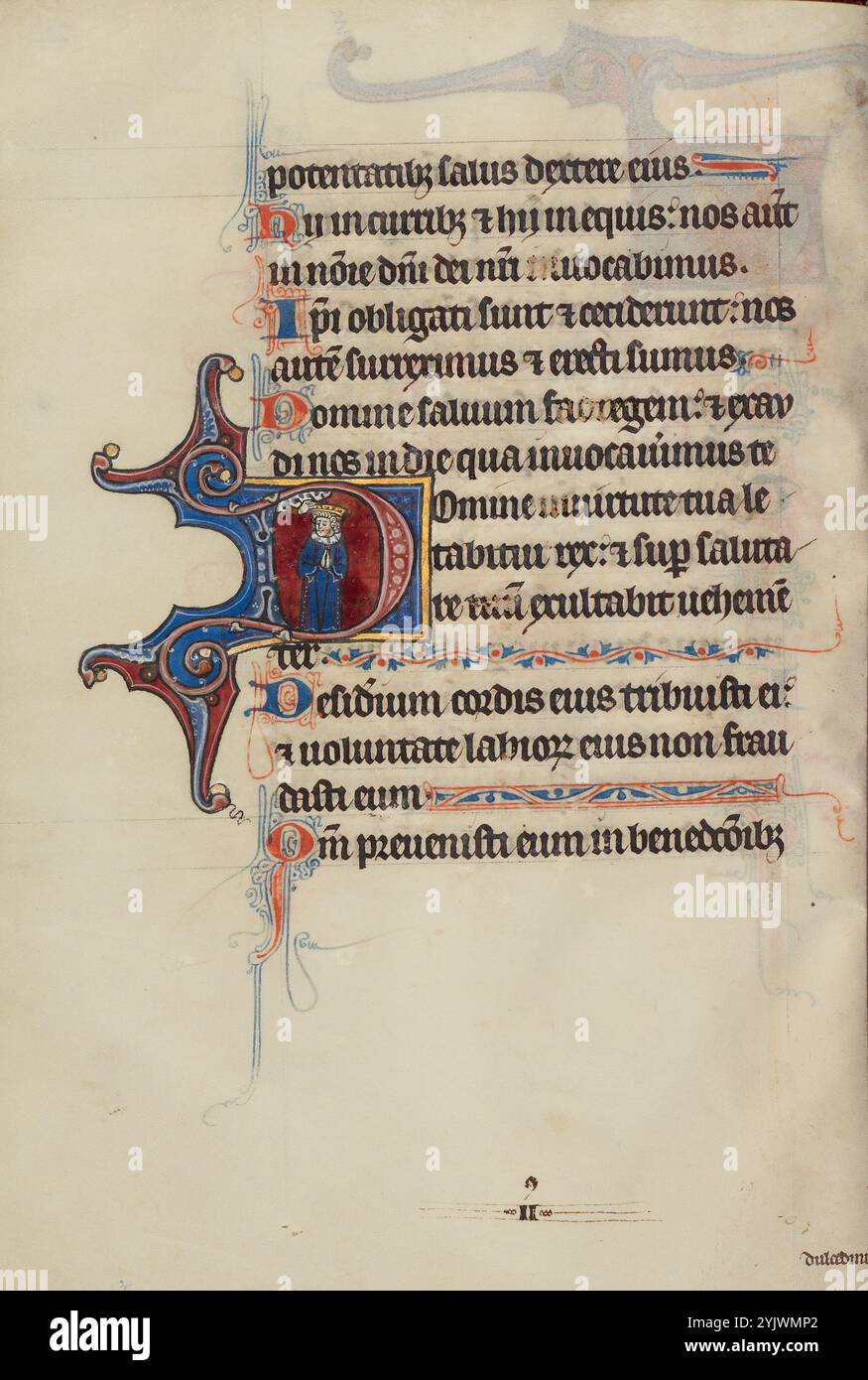 Initial D: God Crowning David; Bute Psalter, text and illumination ...