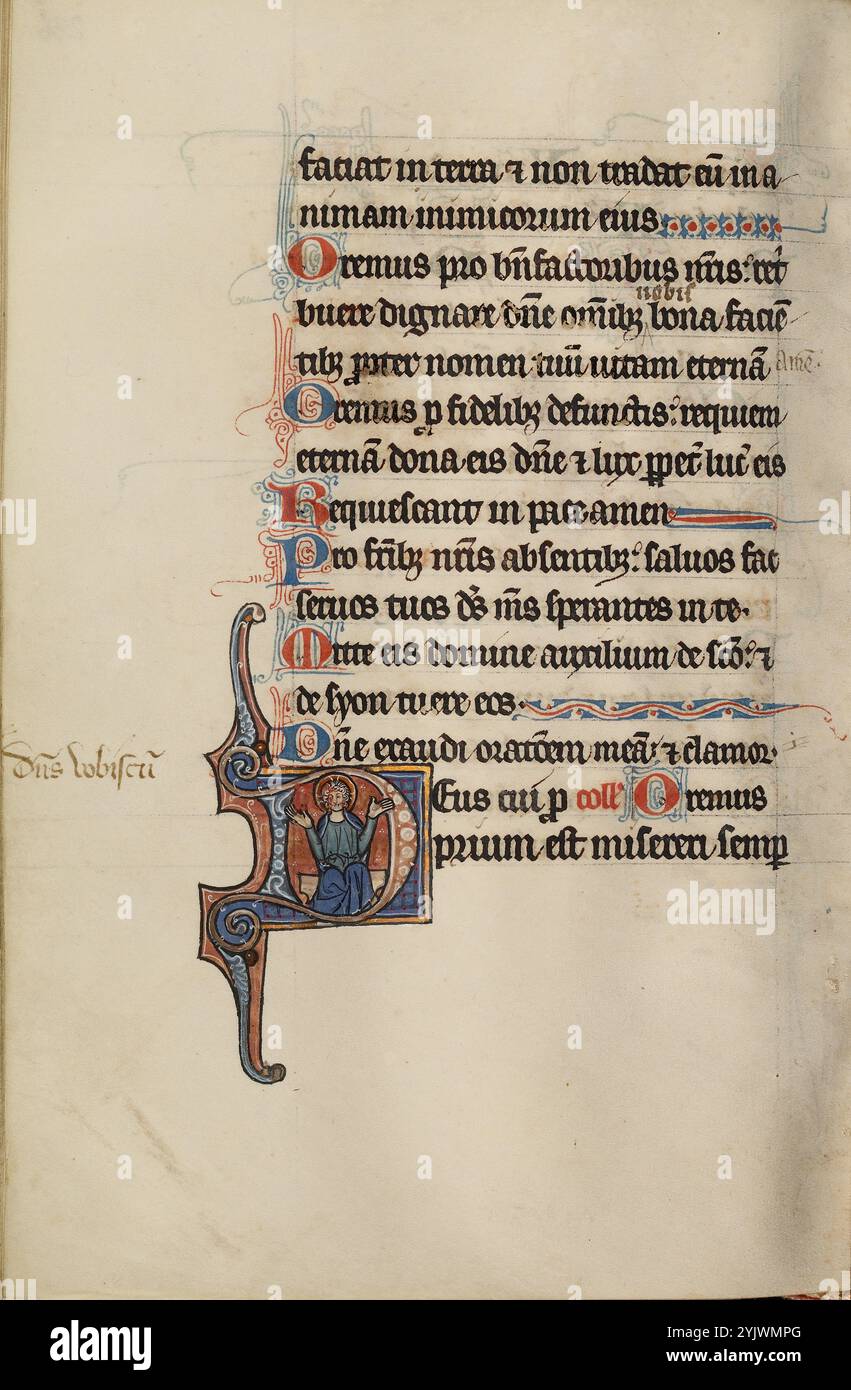Initial D: The Lord Enthroned with Hands Open; Bute Psalter, text and ...