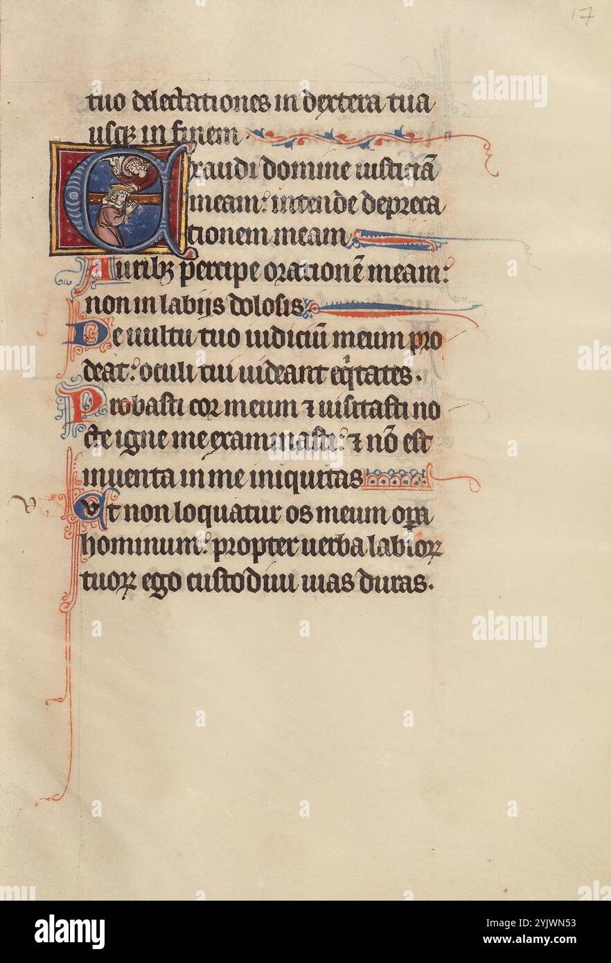 Initial E: Christ Crowning David; Bute Psalter, text and illumination ...