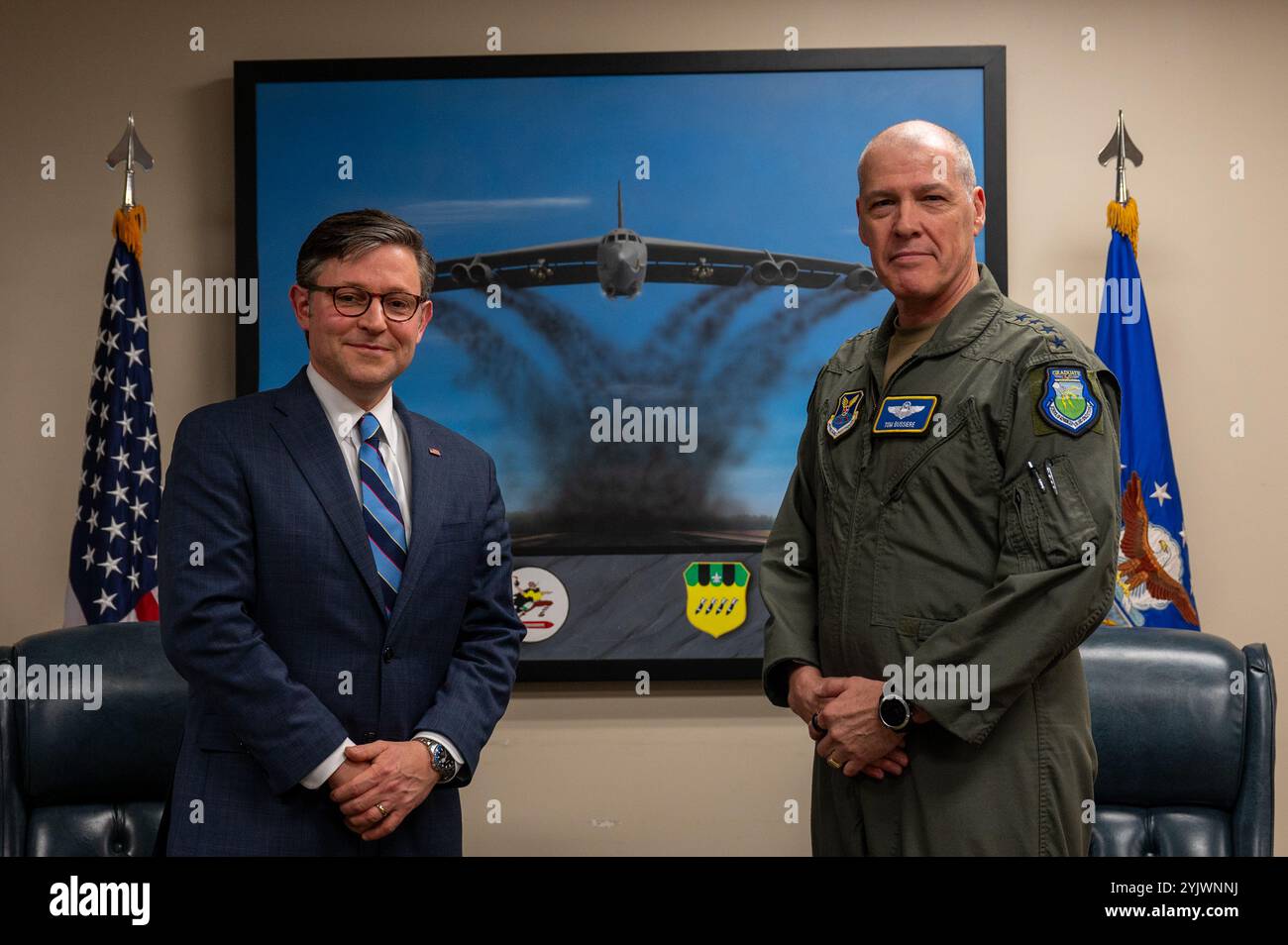 Gen. Thomas Bussiere, Air Force Global Strike commander, meets with ...