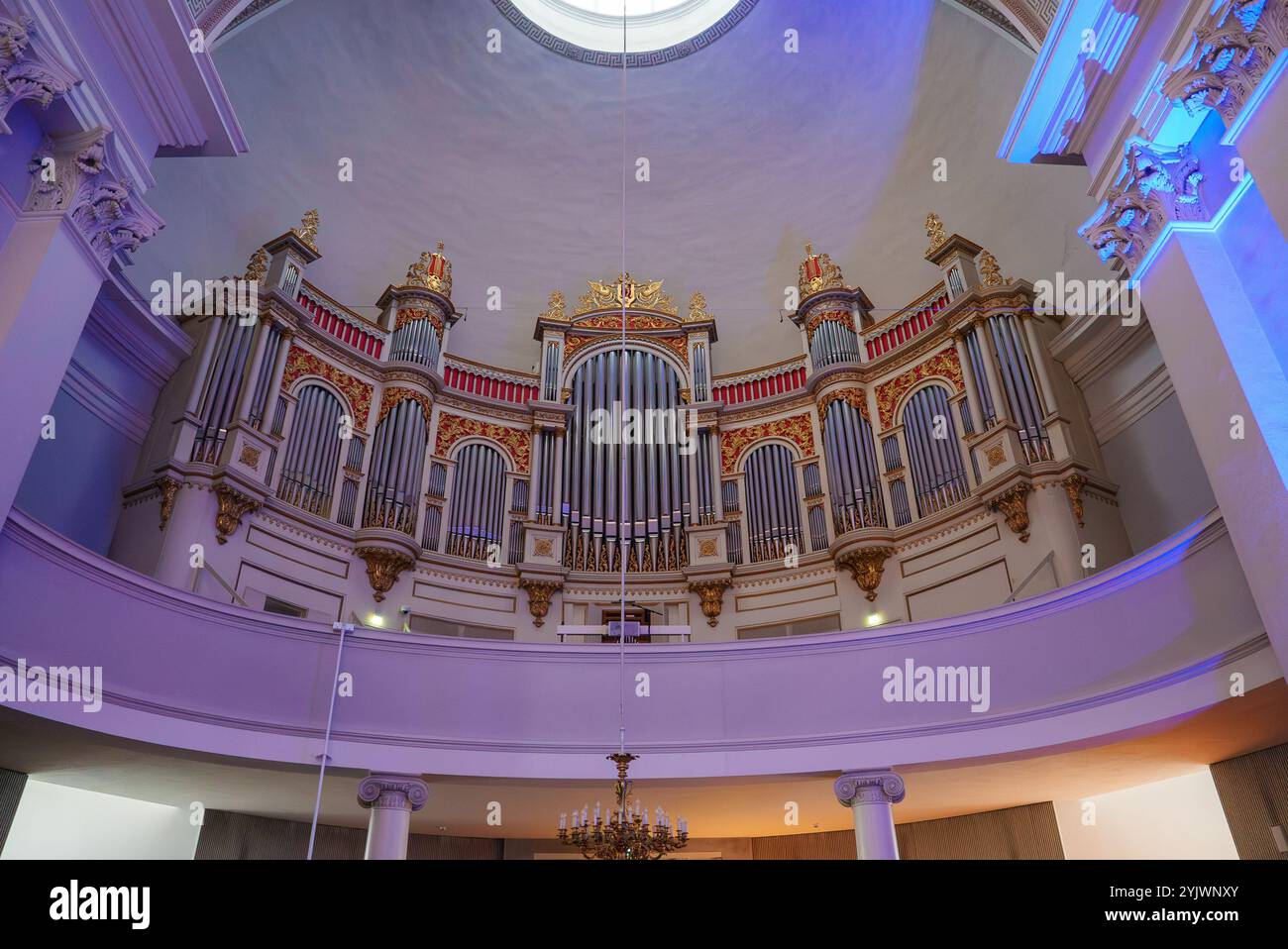 Intricate Grand Organ Inside Helsinki Cathedral, Finland Stock Photo ...