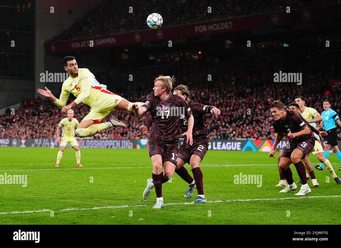 Parken, Copenhagen, Denmark. 15th Nov, 2024. Mikel Merino of Spain ...