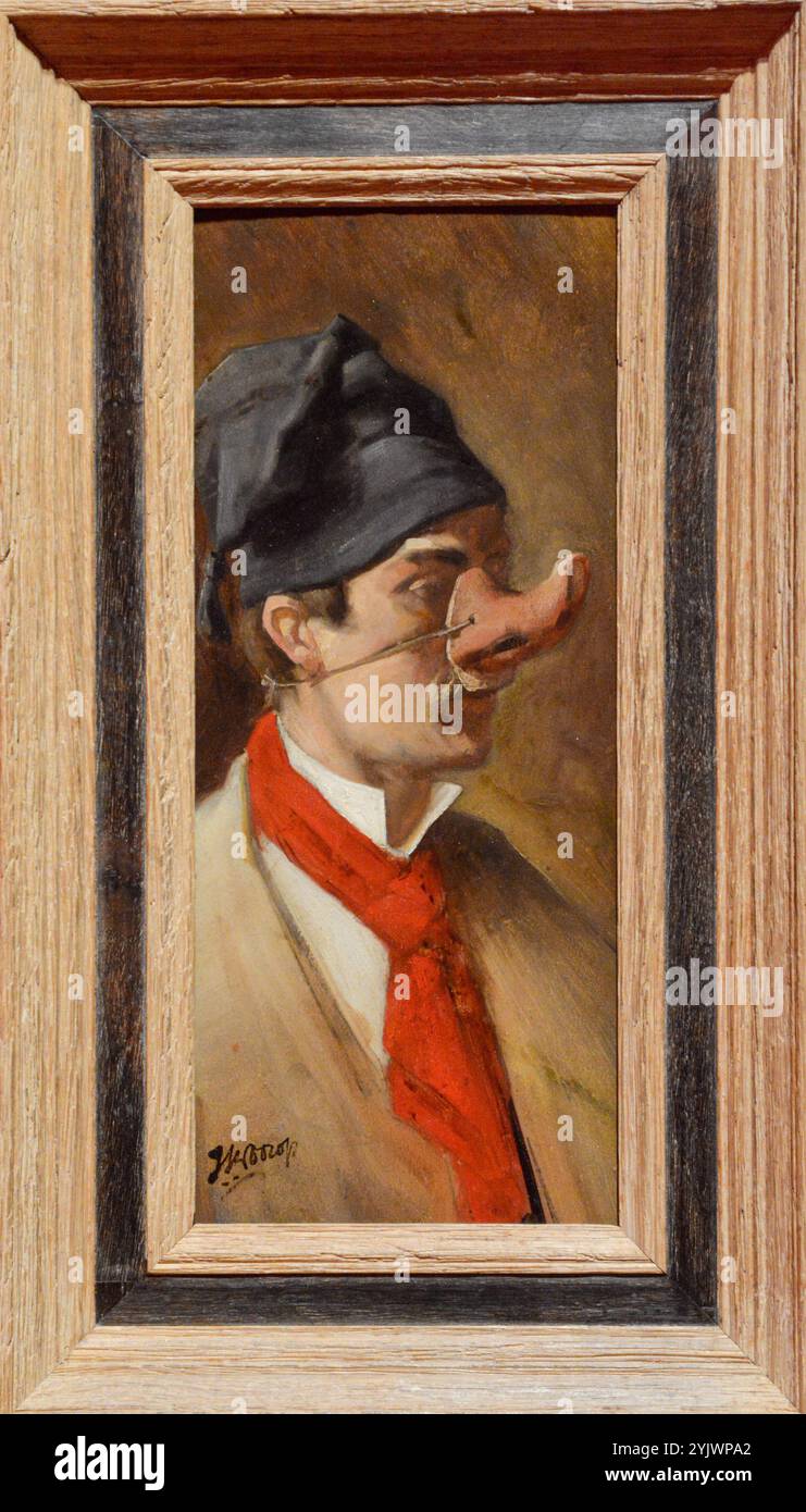 'Self Portrait with False Nose' painting by Jan Toorop, 1879 Stock ...