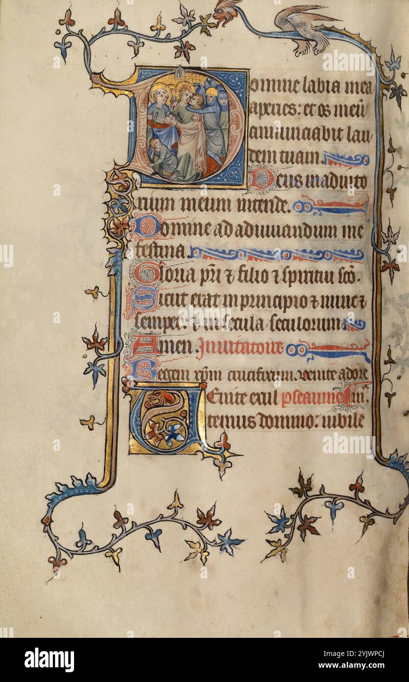 Initial D: The Betrayal of Christ; Bute Psalter, text and illumination ...