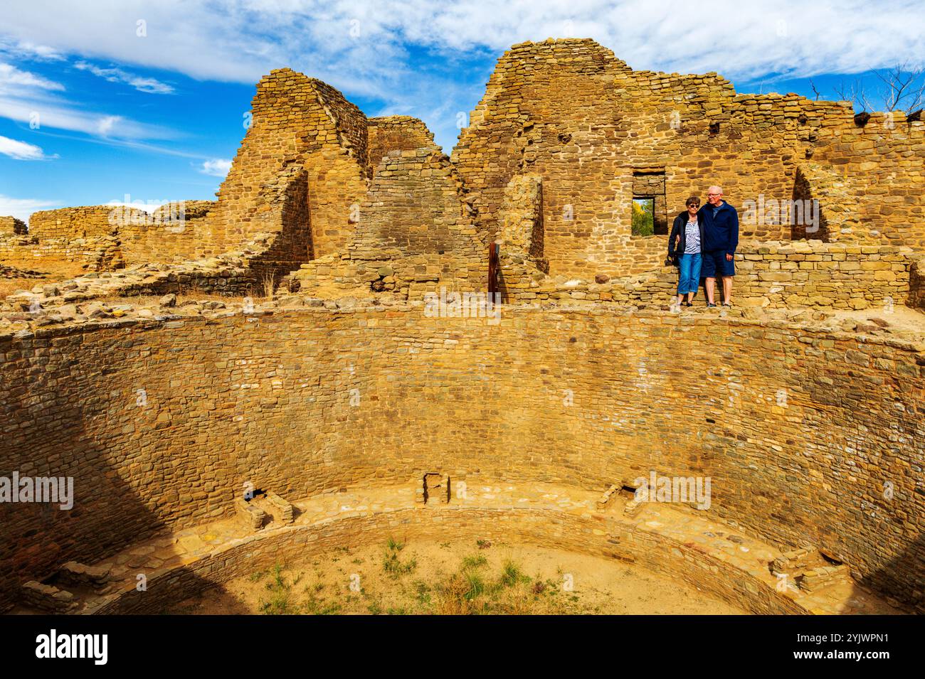 Tourists visit Aztek West; Aztek Ruins National Monument; Aztec; New ...