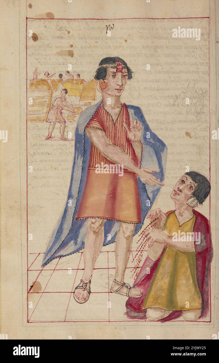Tupac Inca Yupanqui and a Quipucamayoc, completed in 1616. Additional ...