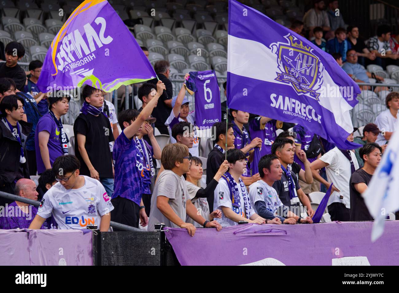 SanFrecce fans show their support during the AFC Champions League Two ...
