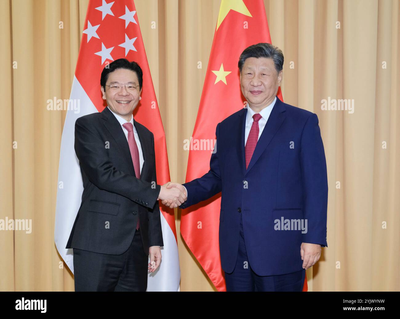 Lima, Peru. 15th Nov, 2024. Chinese President Xi Jinping meets with ...