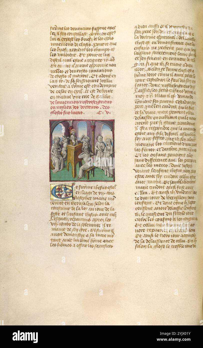 Jesus Among the Doctors; Miroir Historial, about 1475 Stock Photo - Alamy