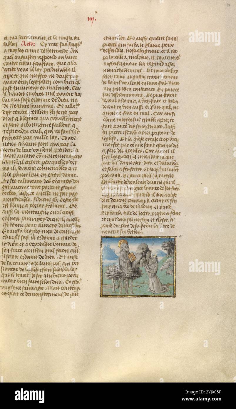 Moses Receiving the Tablets of the Law; Miroir Historial, about 1475 ...