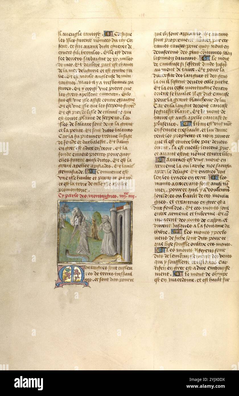 An Angel and an Old Man; Miroir Historial, about 1475 Stock Photo - Alamy