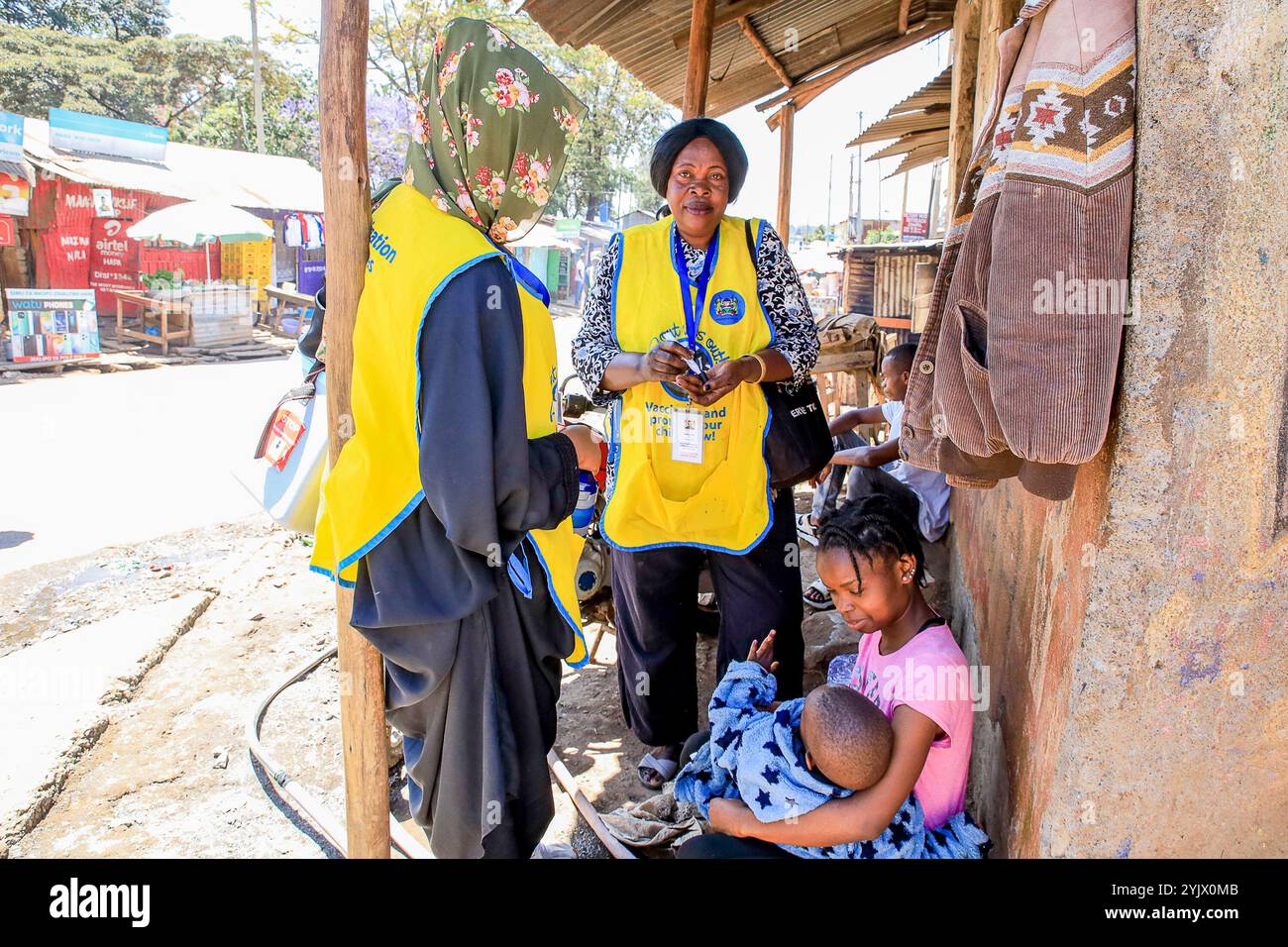A community health worker seen marking a Childs finger after an oral ...