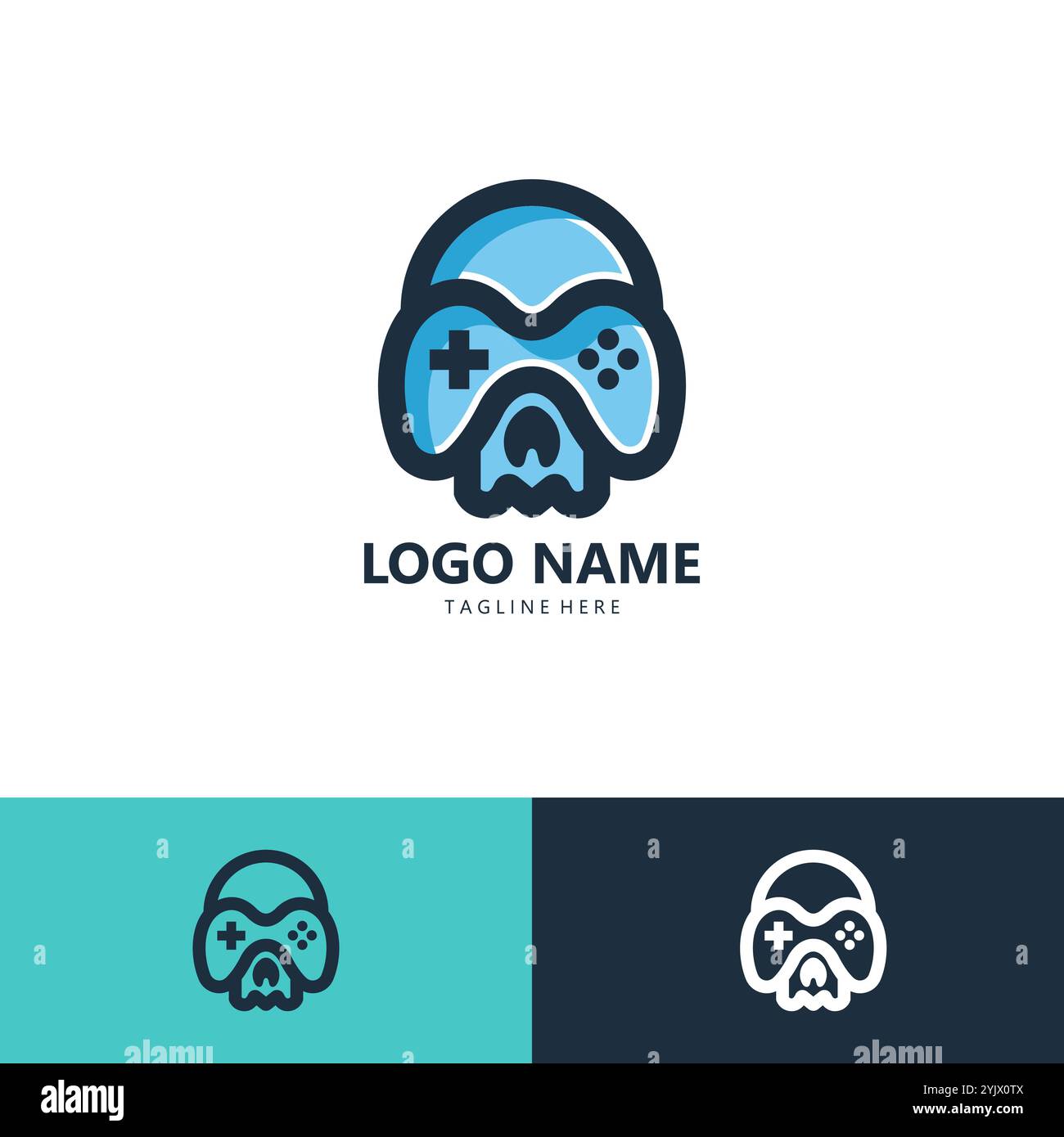 skull game logo design vector Stock Vector Image & Art - Alamy