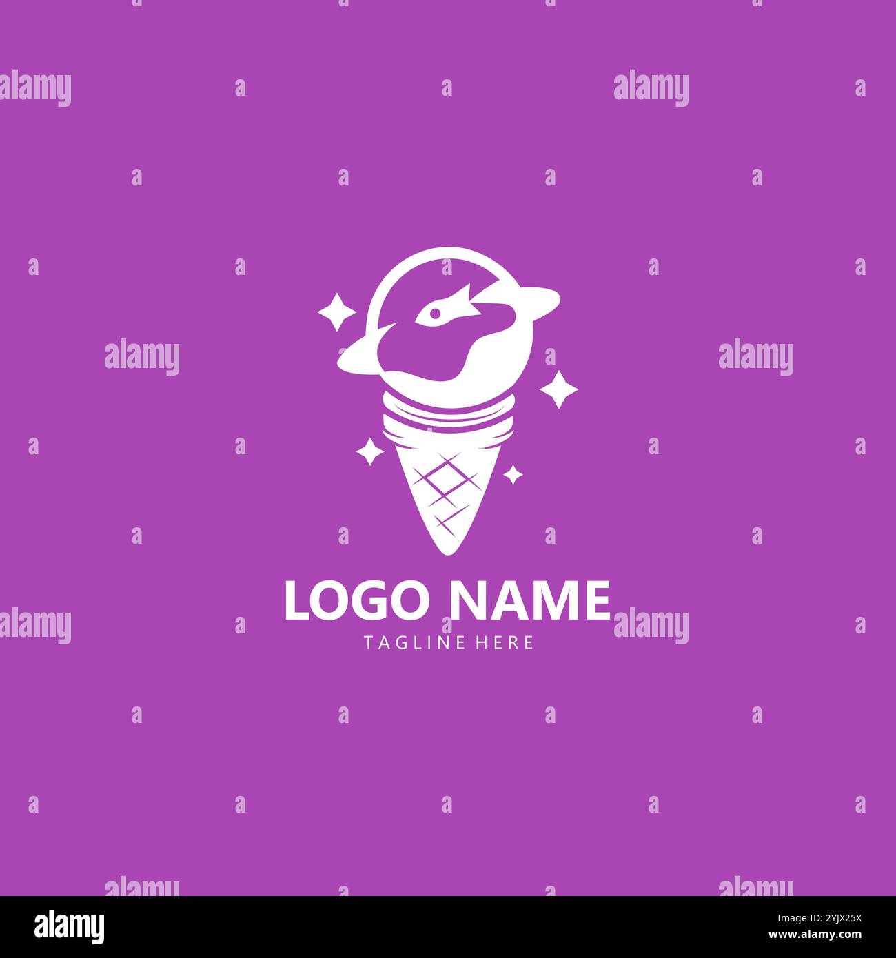planet ice cream logo design vector Stock Vector Image & Art - Alamy