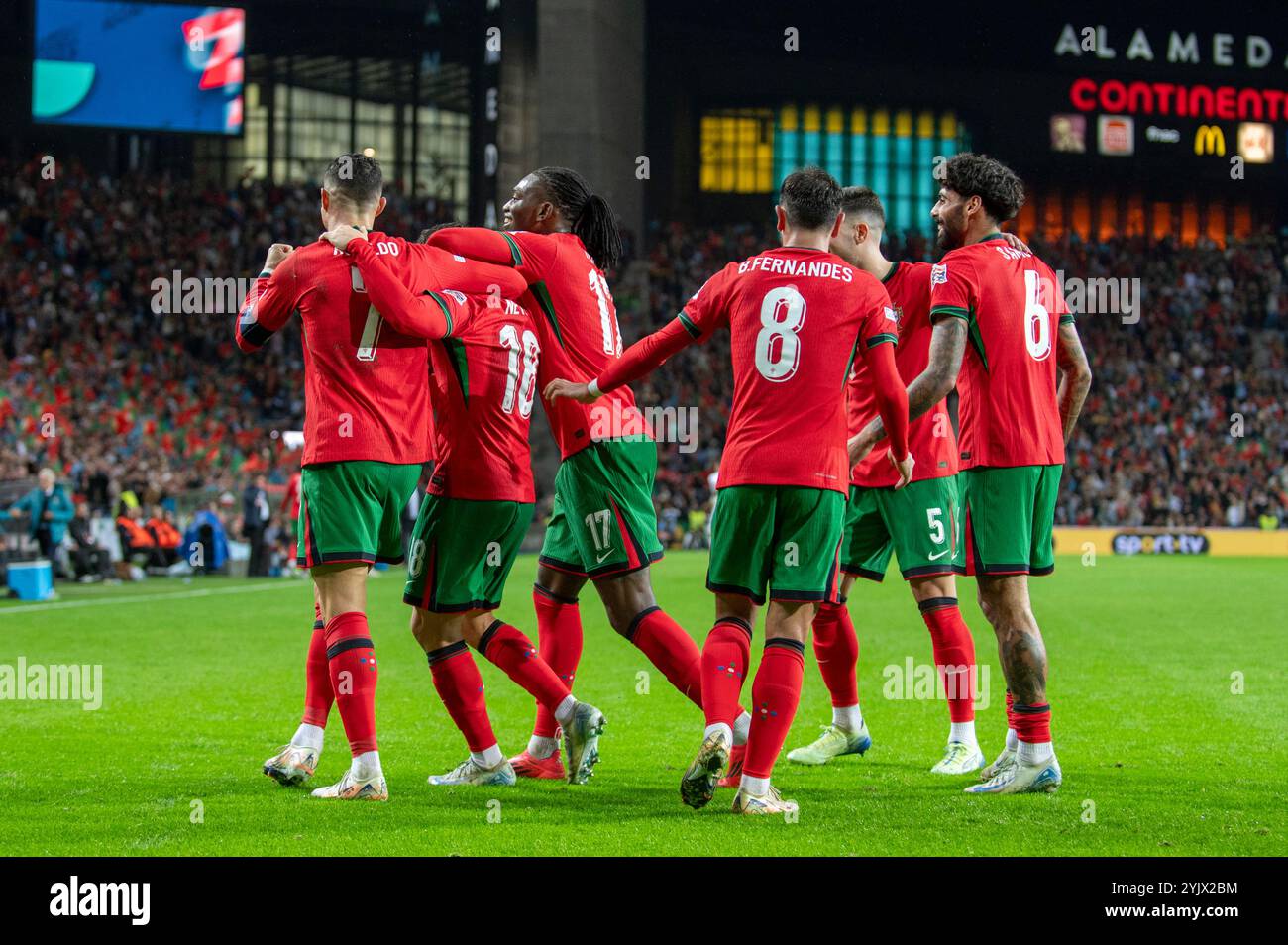 Pedro Neto of Portugal celebrates scoring with teammates during the ...