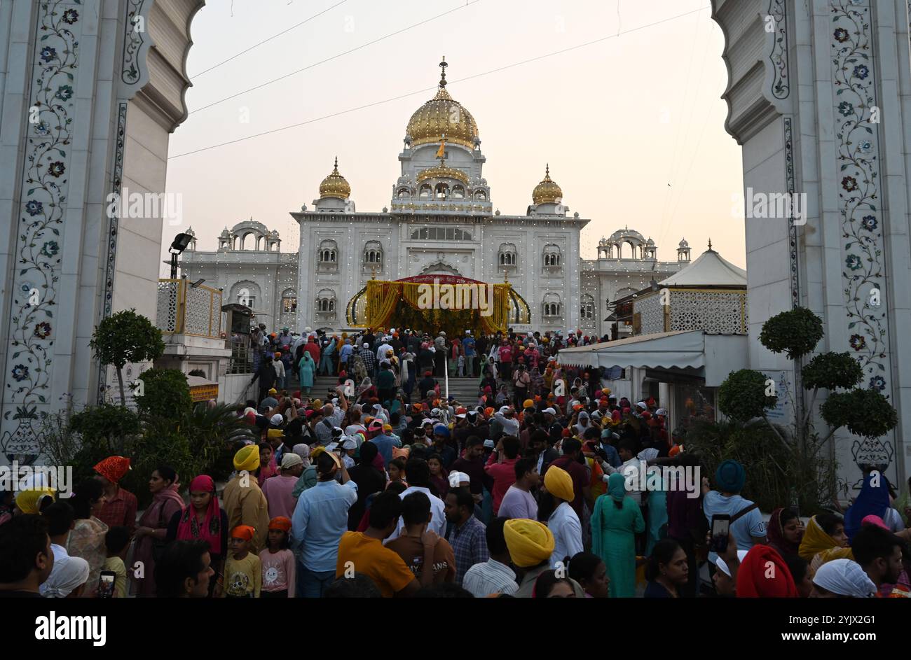 NEW DELHI, INDIA - NOVEMBER 15: Devotees visit Bangla Sahib Gurudwara on the occasion of ...