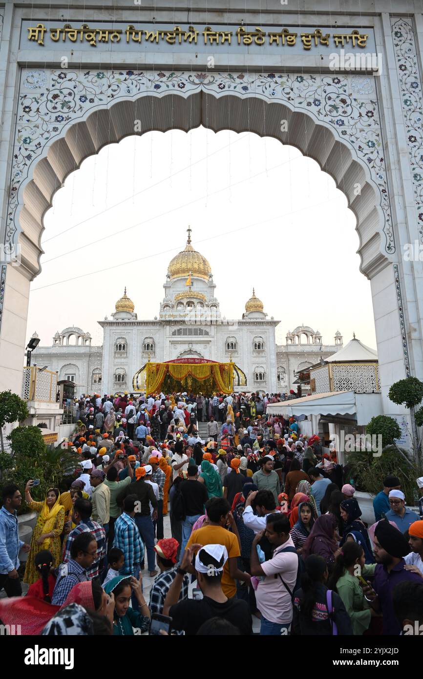 NEW DELHI, INDIA - NOVEMBER 15: Devotees visit Bangla Sahib Gurudwara on the occasion of ...