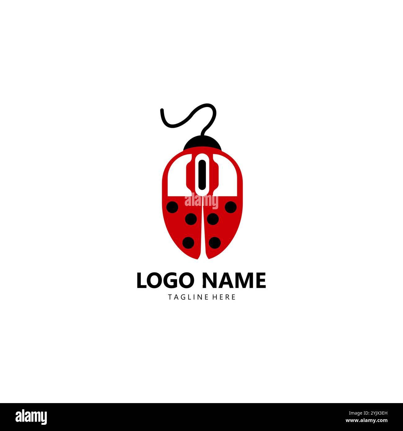 mouse ladybug logo design vector Stock Vector Image & Art - Alamy