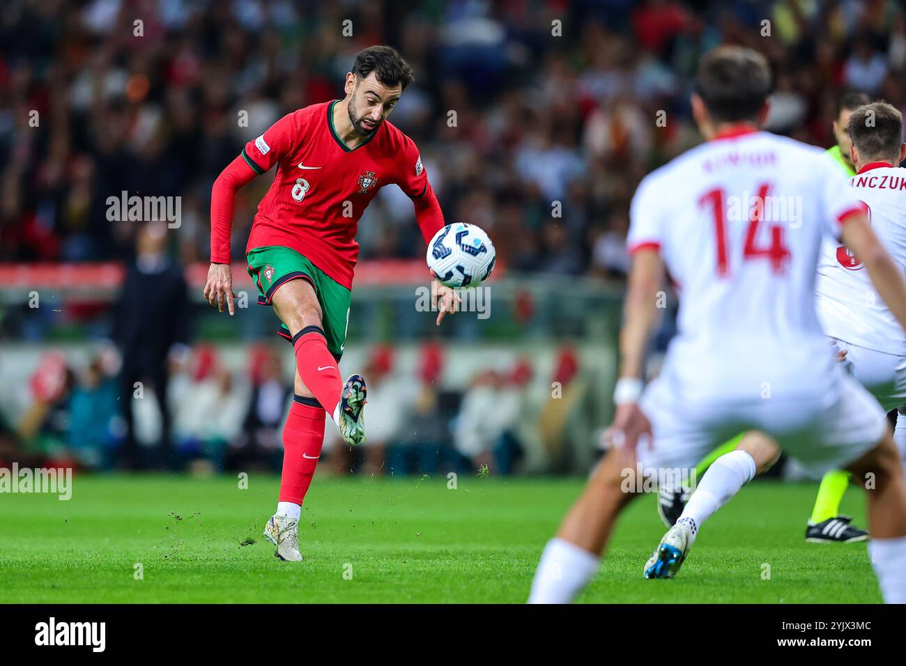 Dragon Stadium, Oporto, Portugal. 15 November, 2024. Pictured left to right, at the Portugal vs ...