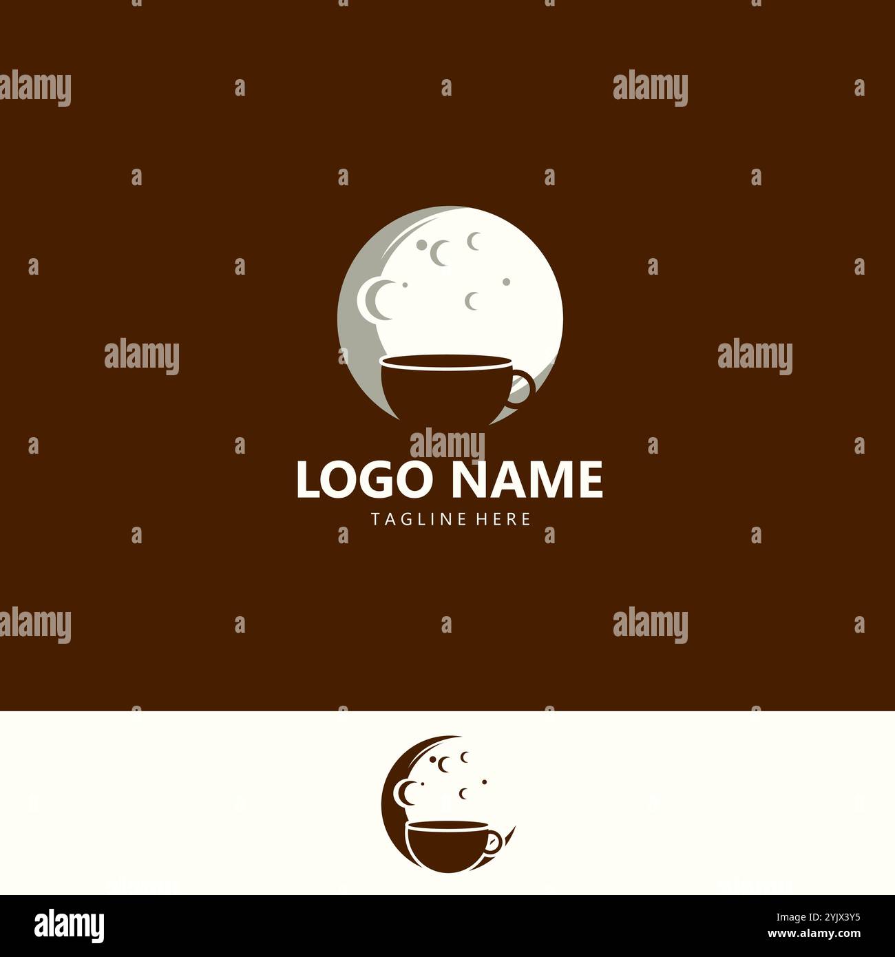 moon coffee logo design vector Stock Vector Image & Art - Alamy