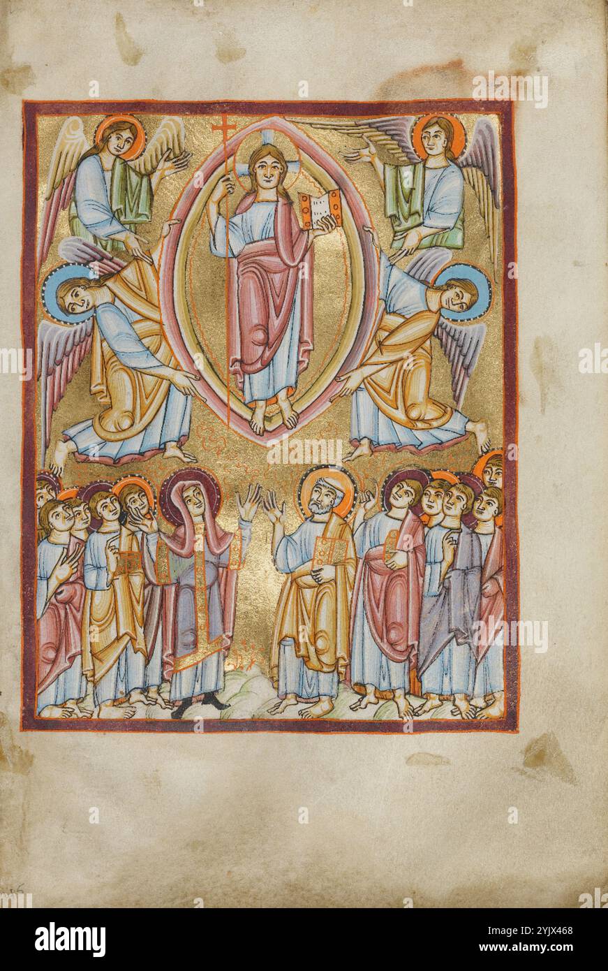 The Ascension; Benedictional, about 1030-1040. Additional Info:In this ...