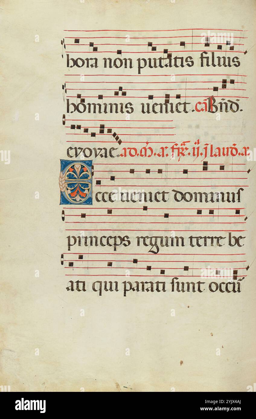 Decorated Initial E; Antiphonal, late 13th century Stock Photo - Alamy
