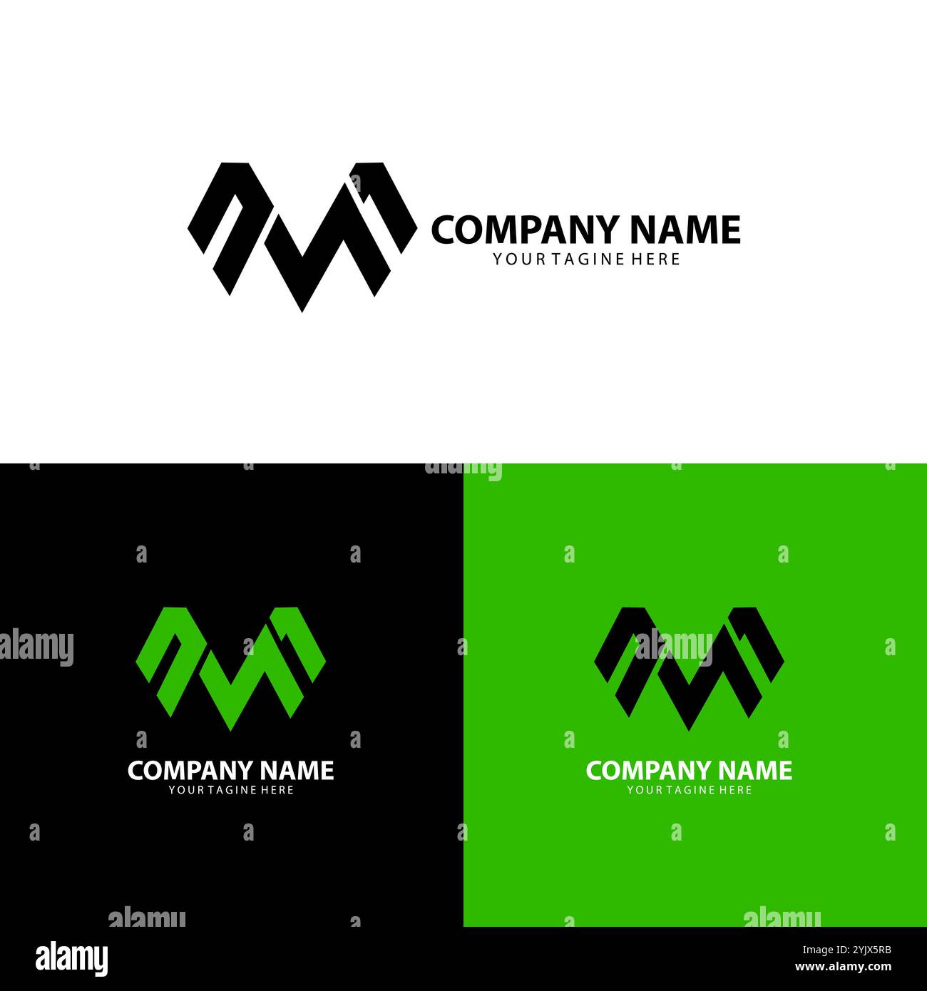 letter VM logo design vector Stock Vector Image & Art - Alamy