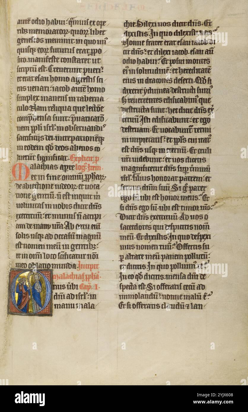 Initial O: Malachi Speaking to the Israelites; Marquette Bible, about ...