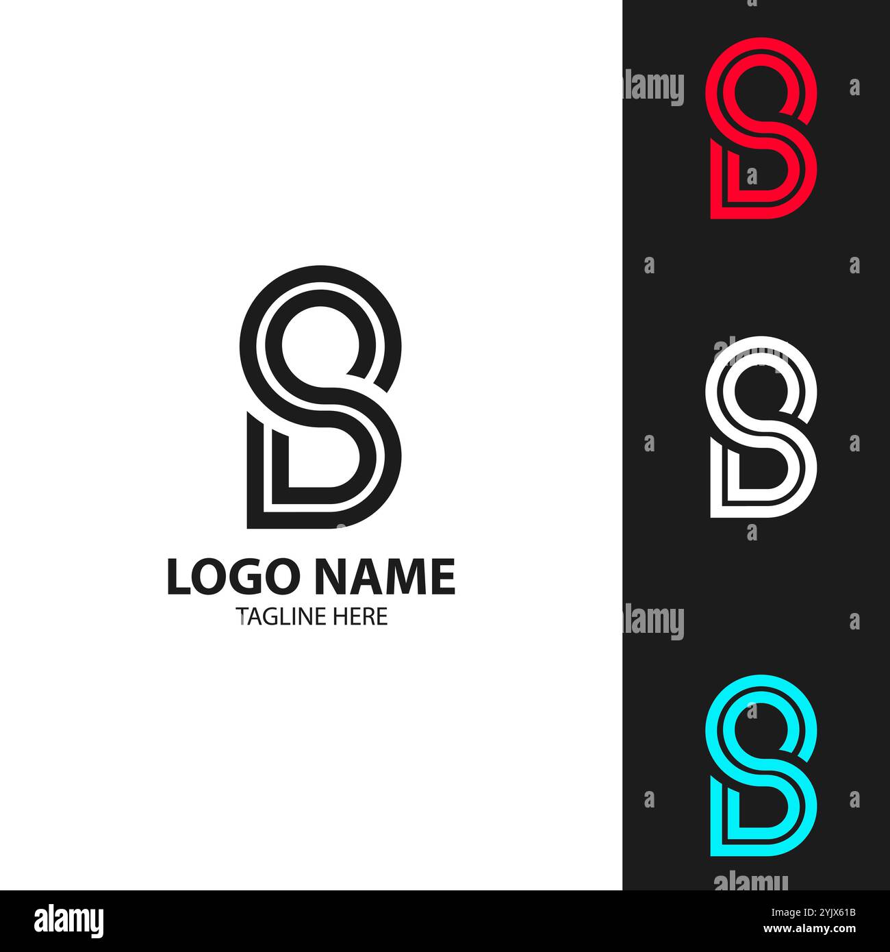 letter SD logo design vector Stock Vector Image & Art - Alamy