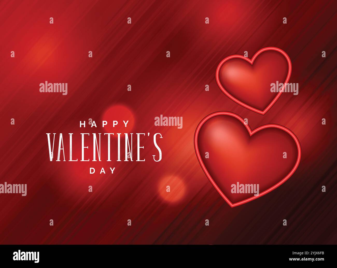 Red background silver garland Stock Vector Images - Alamy