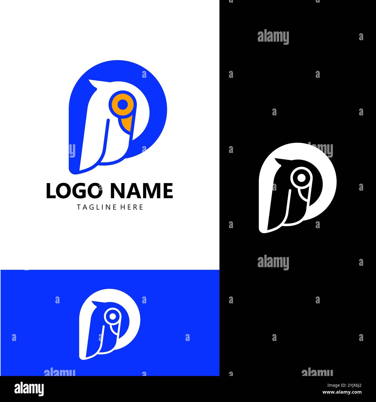 letter P parrot logo design vector Stock Vector Image & Art - Alamy