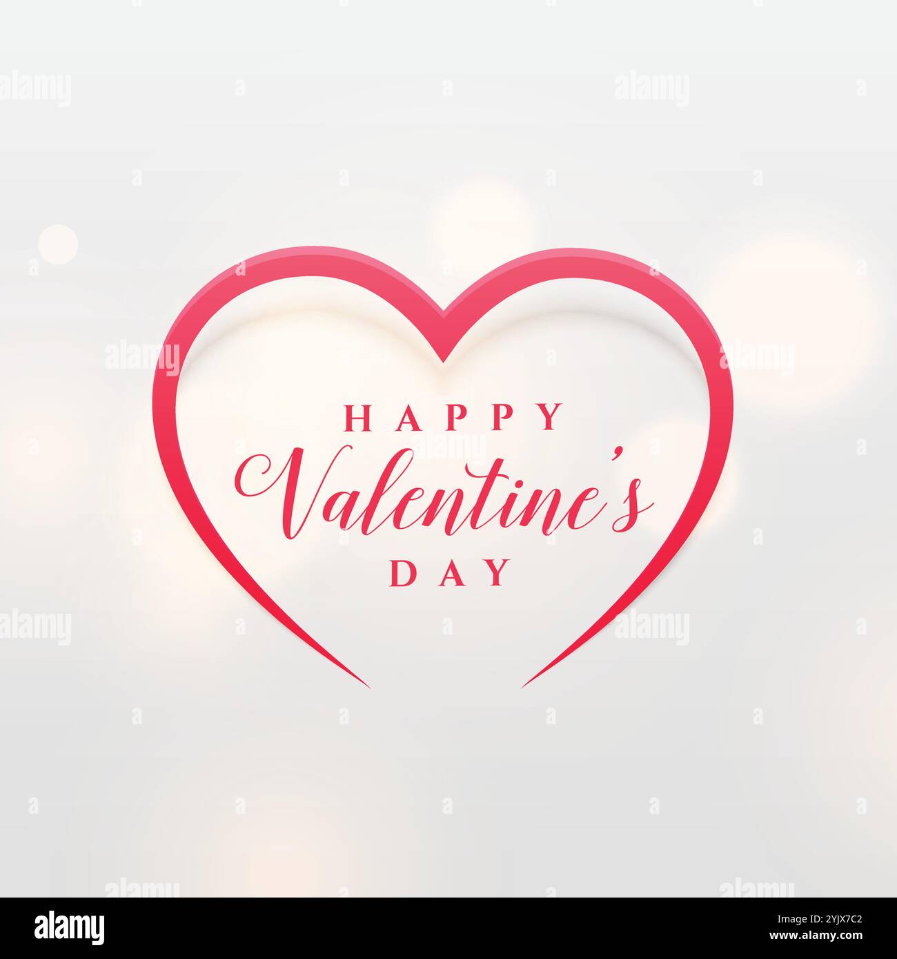 simple line heart shape design for valentine's day Stock Vector Image ...
