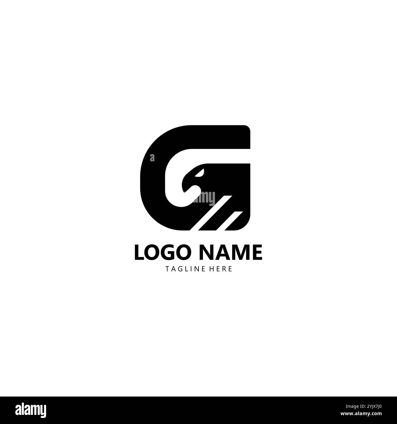 letter G eagle logo design vector Stock Vector Image & Art - Alamy