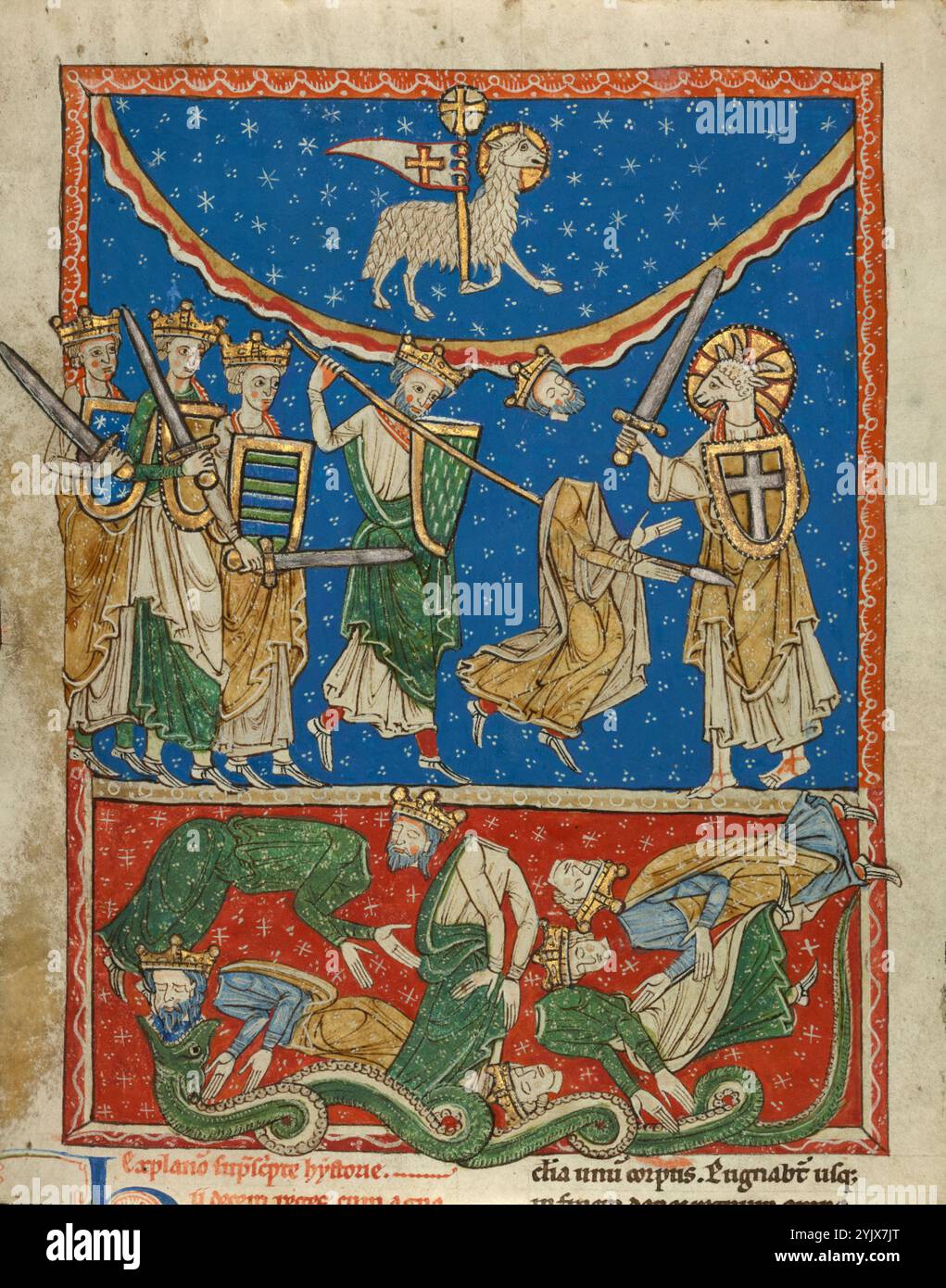 The Lamb Defeating the Ten Kings, about 1220-1235. Additional Info:This ...