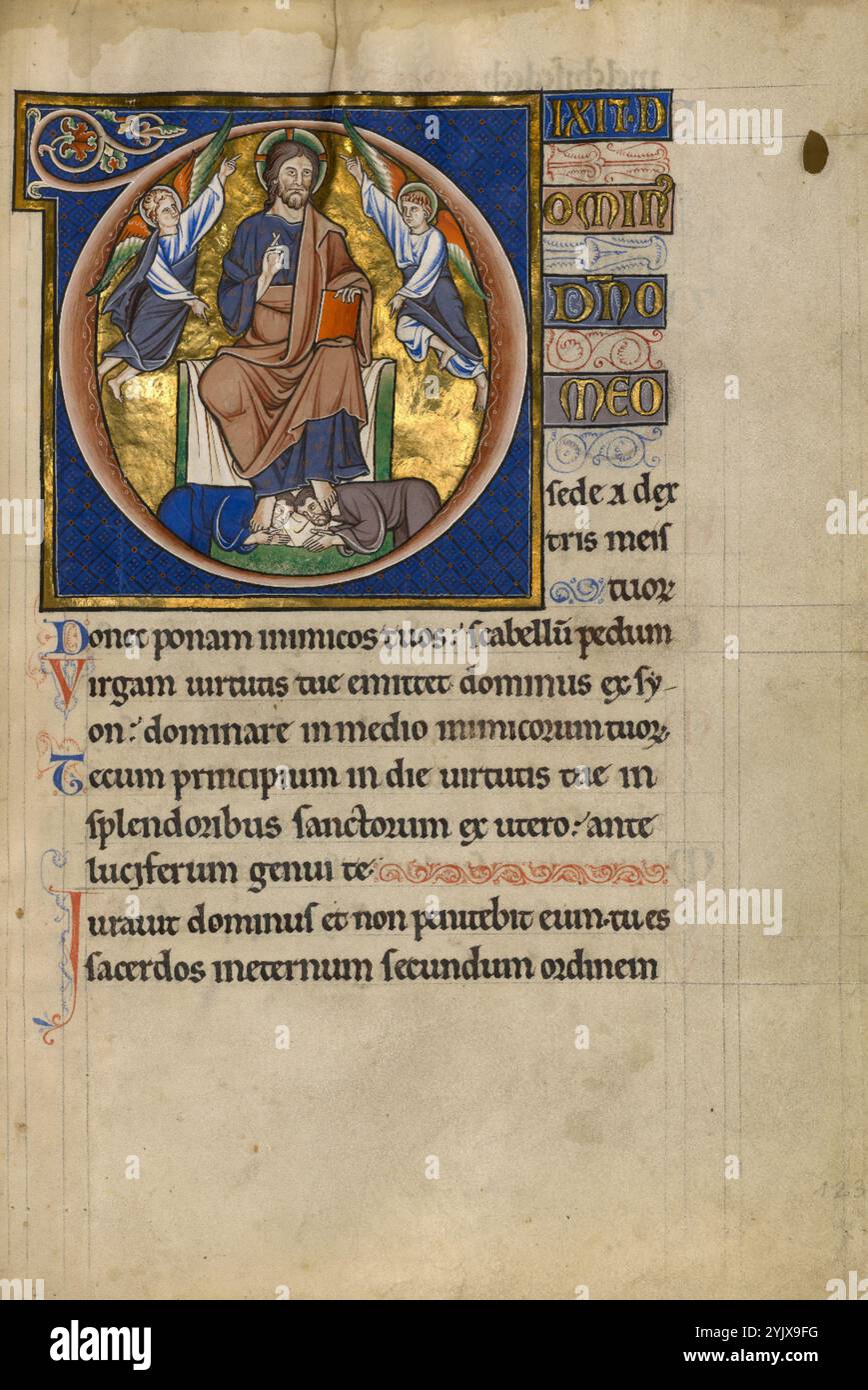 Initial D: Christ Enthroned; Psalter, after 1205. Additional Info ...
