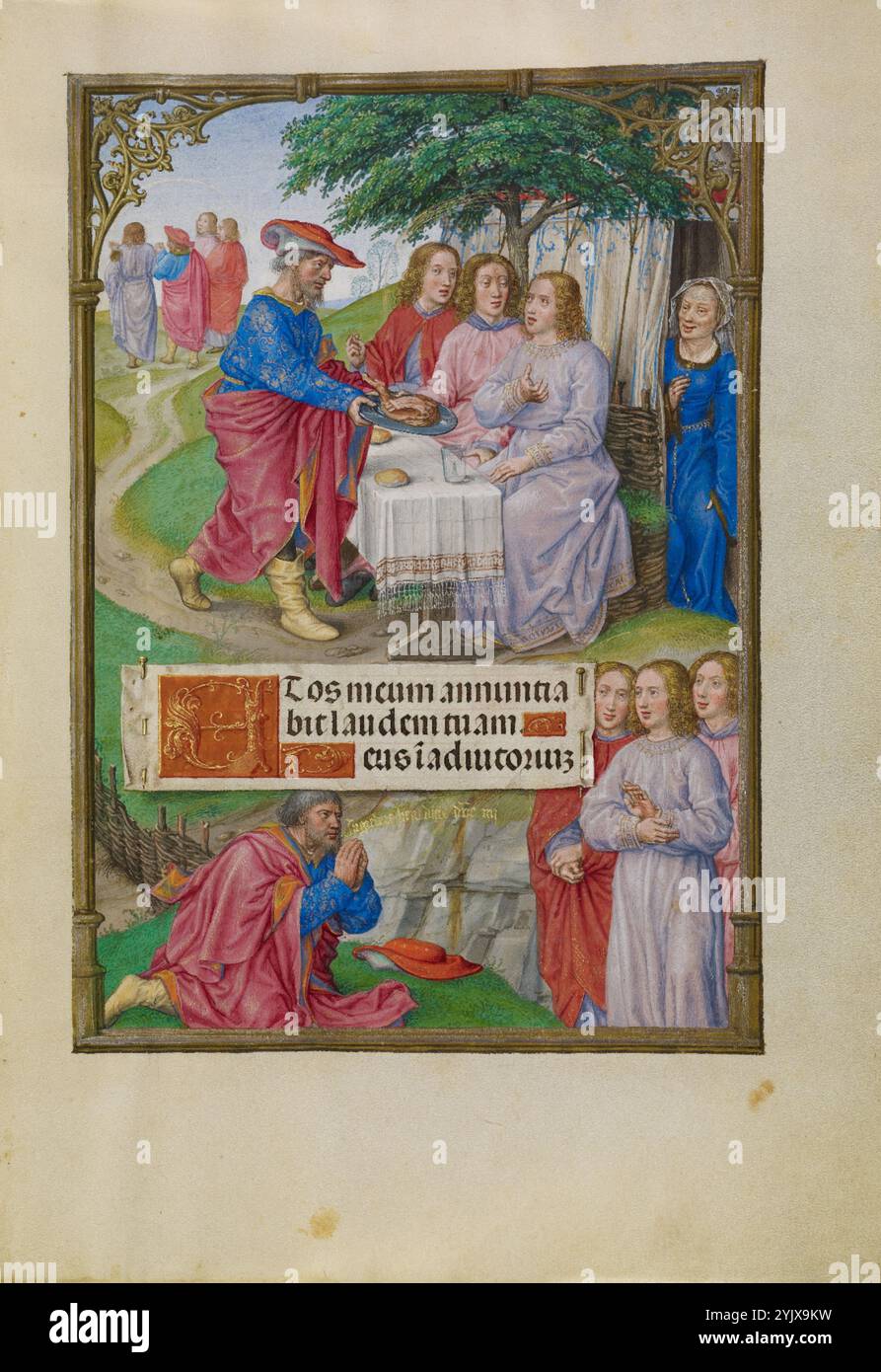 Abraham and the Three Angels; Spinola Hours, about 1510-1520 ...