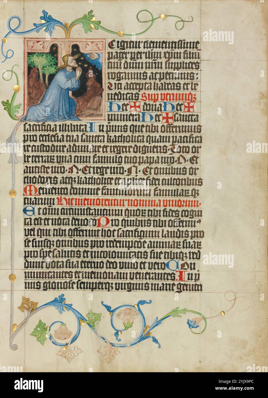 Initial T: The Agony in the Garden; Collegium Ducale, about 1420-1430 ...
