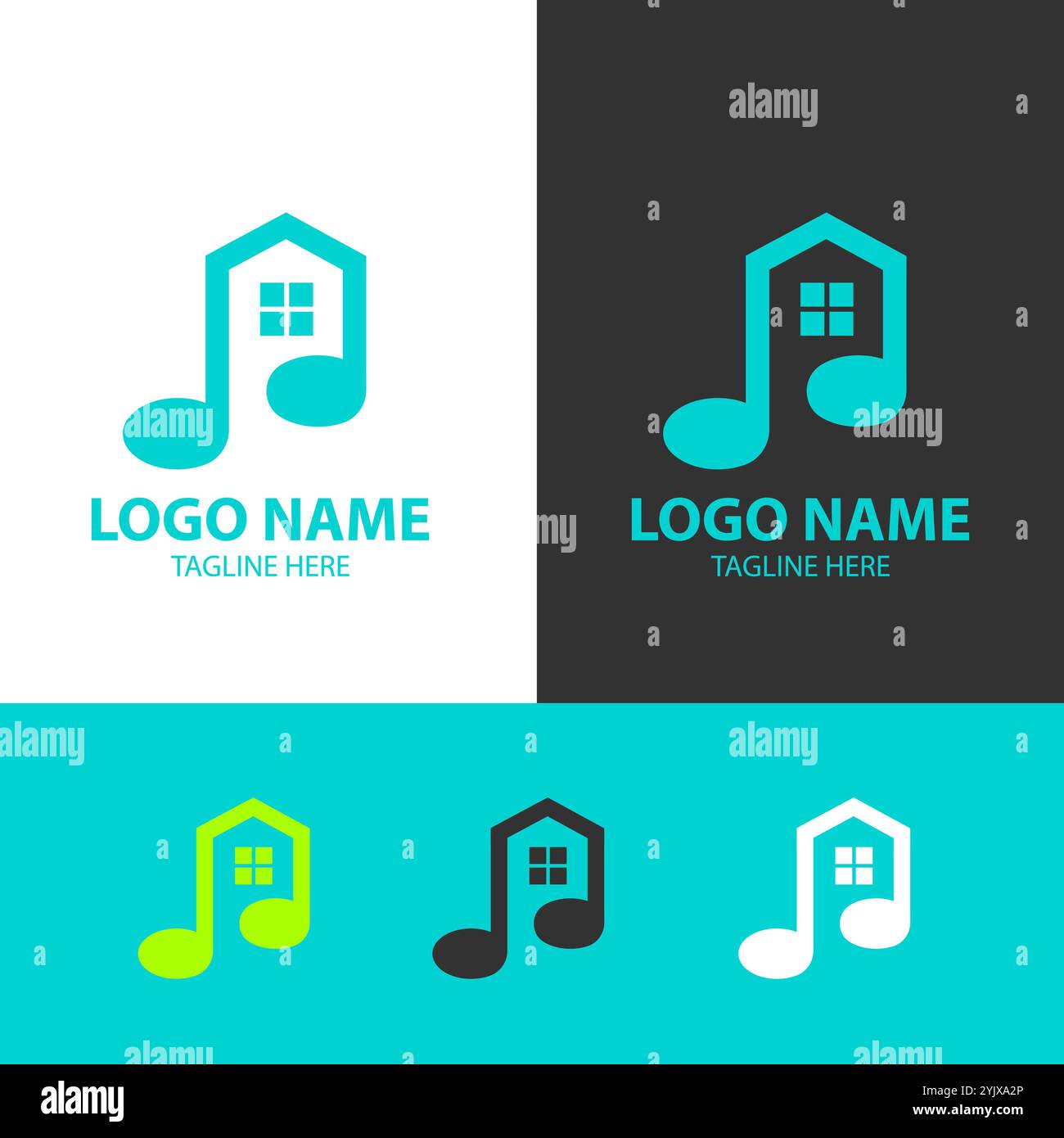 home music logo design vector Stock Vector Image & Art - Alamy